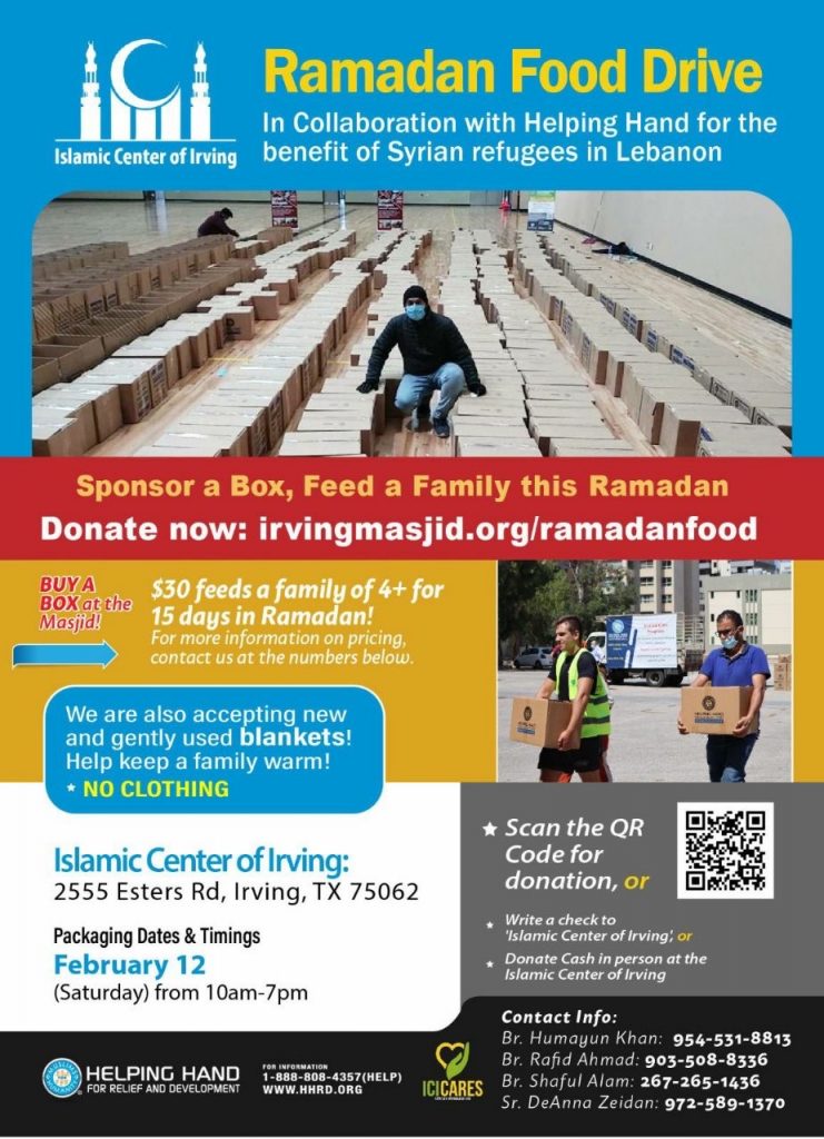 Ramadan Food Drive - Islamic Center of Irving