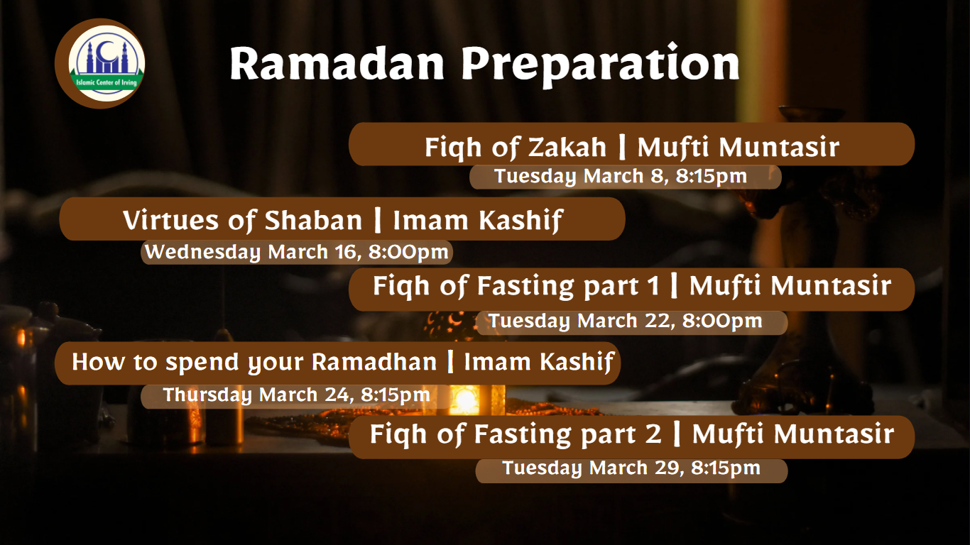 Ramadan Preparation - Islamic Center of Irving